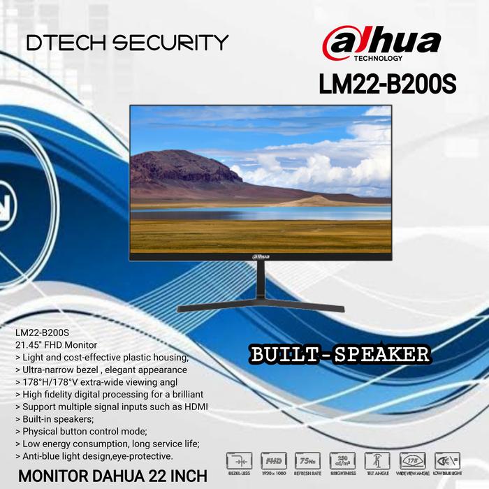 Jual MONITOR LED DAHUA LM22-B200S /MONITOR DAHUA 22 INC BUILT SPEAKER ...