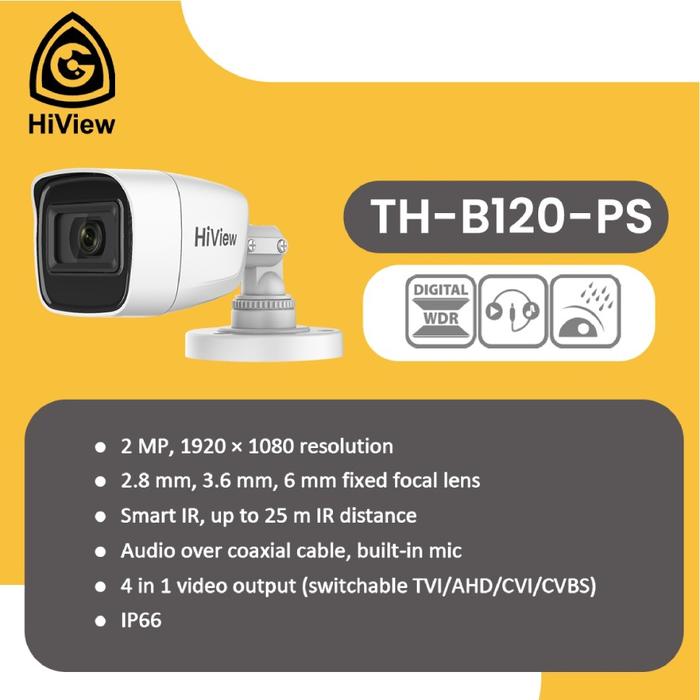 Jual HIVIEW TH B120 PC 2mp Outdoor Full HD Camera - Jakarta Barat - BINTANGLIMA CCTV | Tokopedia