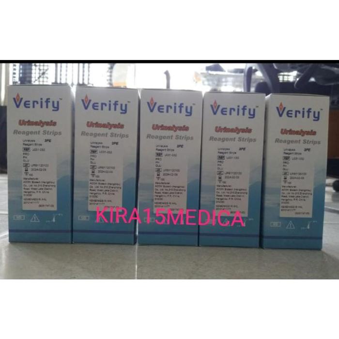 Jual Verify Urine Protein Test 3 parameter Urinalysis Reagent Strips ...