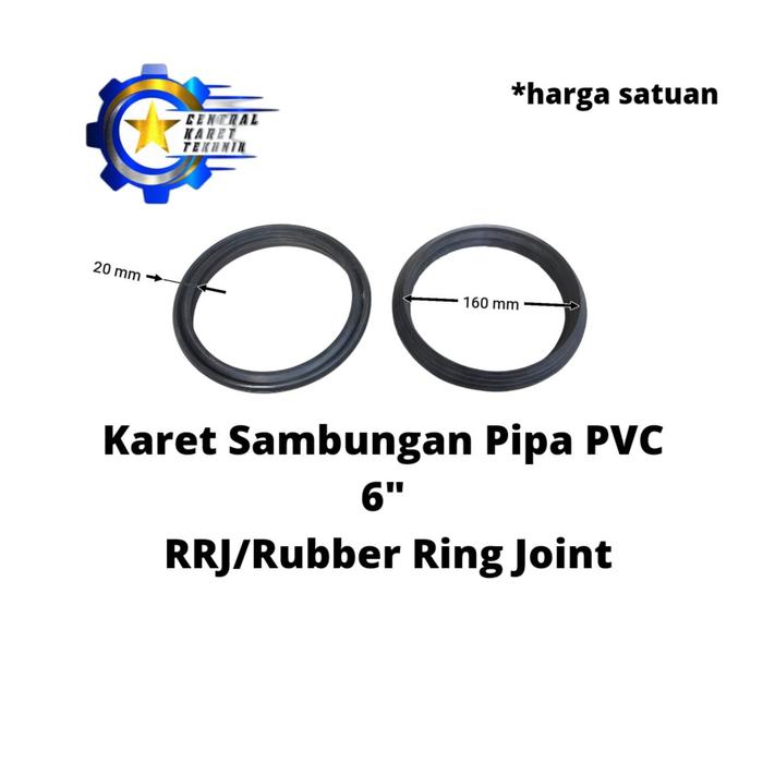 Jual Karet sambungan pipa PVC 6" inch/Rubber ring joint Diameter 160mm ...