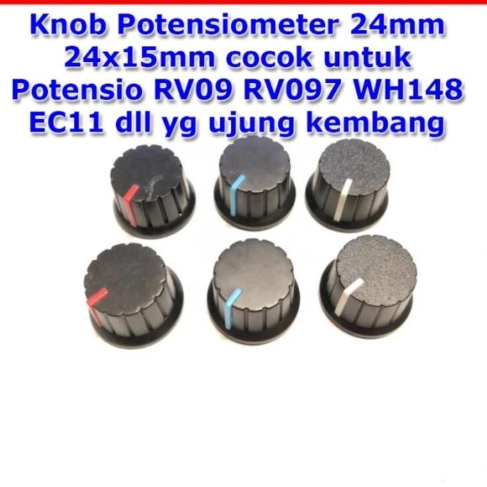 Jual Knob potensio meter tutup potensio kenob kenop knop 24x15mm 24mm - Kab. Sidoarjo - delta ...
