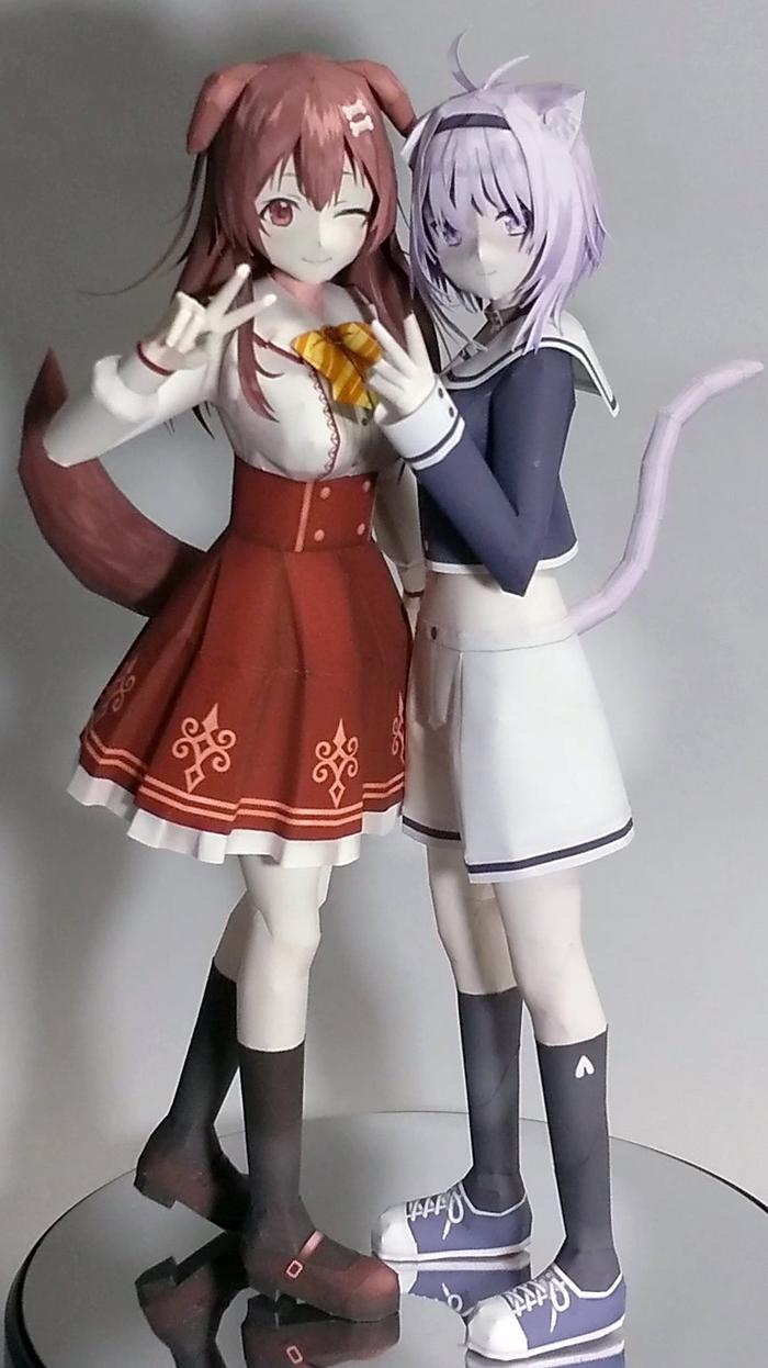 Jual Japanese VTuber - Nekomata Okayu & Korone Egami Papercraft - Kota ...