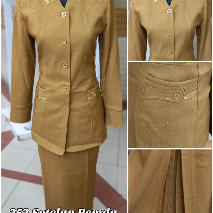 Jual Set Blazer Baju Seragam Pemda PNS Dinas Wanita Khaki Cantik Muslim - Jakarta Pusat - BLAZER ...