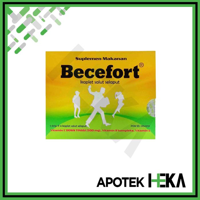Jual Becefort Strip isi 4 Tablet - Multivitamin Daya Tahan Tubuh - Kota ...