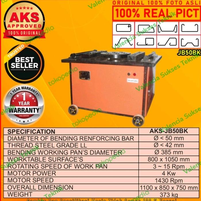 Jual Steel Bar Bender Mesin Pembengkok Besi Beton 4 Kw AKS - JB50BK ...
