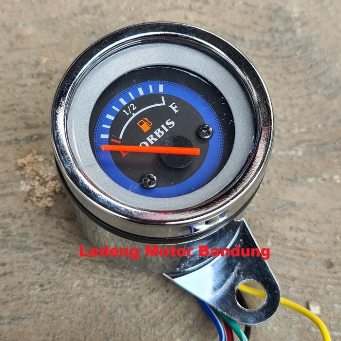 Jual Indikator Ampere Bensin Analog Fuel Meter Casing Metal Universal ...