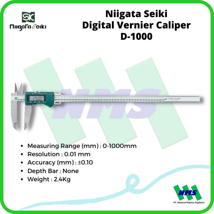 Jual Niigata Seiki Digital Vernier Caliper D-1000 Jangka Sorong 1000mm ...