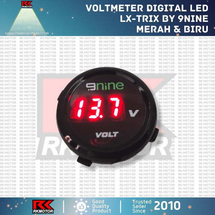 Jual Volt Meter Digital LED Bulat Slim 12V Variasi Motor Lx-Trix 9Nine ...