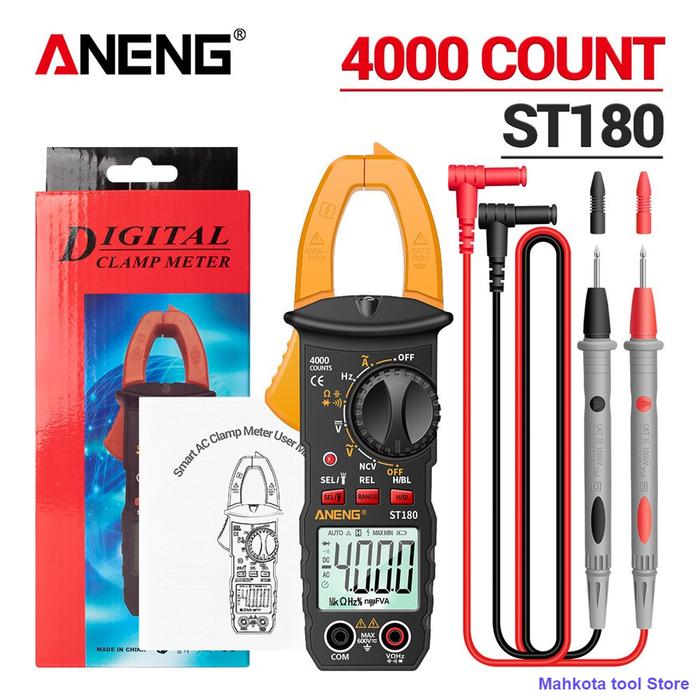 Jual TANG AMPERE AC-DC / DIGITAL CLAMP METER ANENG ST180 - Kuning ...