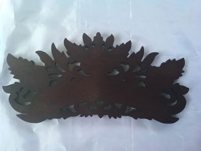 Jual Papan nama dinding bunga teratai kerajinan ukiran kayu hiasan ...