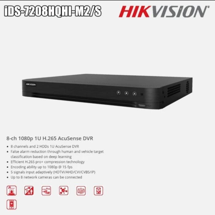 Jual DVR Hikvision iDS-7208HQHI M2/S 8CH up to 4MP 2 Slot HDD - Kota ...