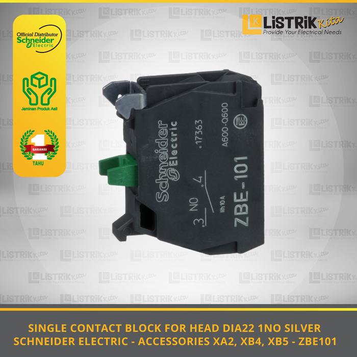 Jual SINGLE CONTACT BLOCK FOR HEAD DIA22 1NO SILVER ALLOY SCREW CLAMP ...