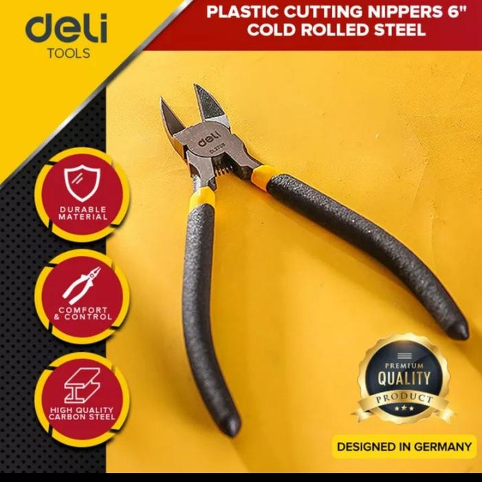 Jual Deli Plastic Cutting Nippers / Tang Potong kawat 6 inch DL2706 ...
