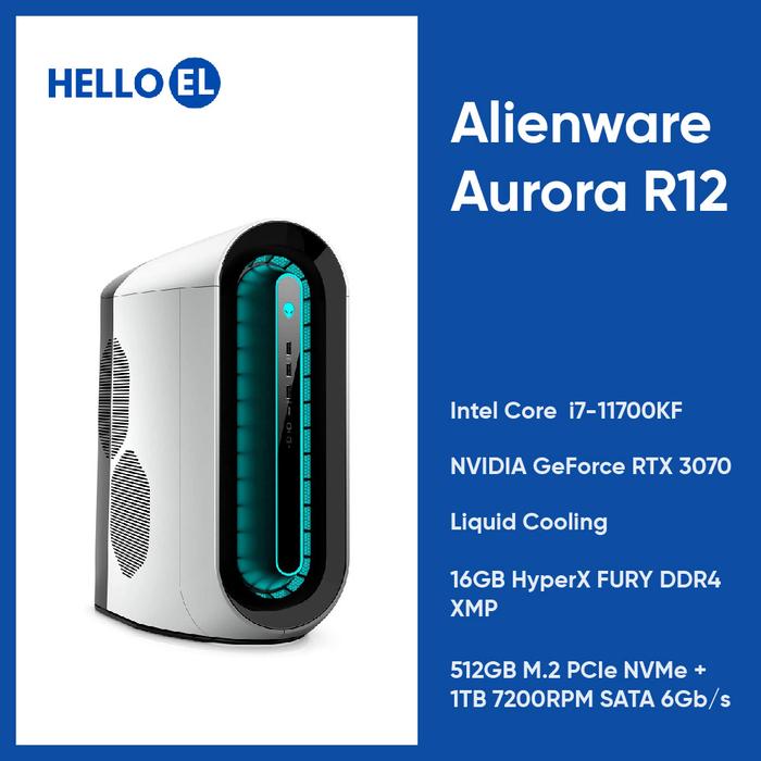 Jual Alienware Aurora R12 i7-11700KF RTX 3070 16GB HyperX RAM Gaming PC ...