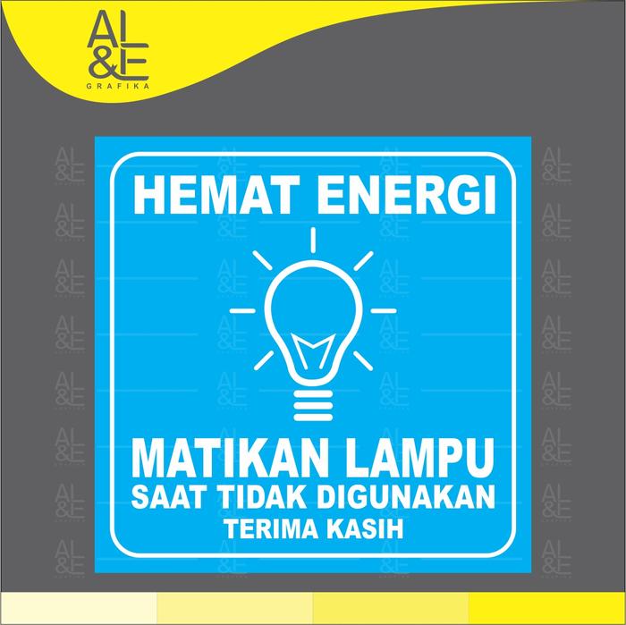 Jual STIKER HEMAT ENERGI - VYNIL STIKER RITRAMA INDOOR - Kuning, 8X8CM ...