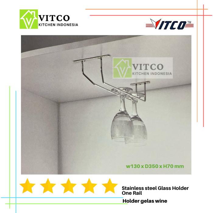 Jual Wine Glass Holder Rail VITCO / Rel Holder Stainless Steel Gelas ...