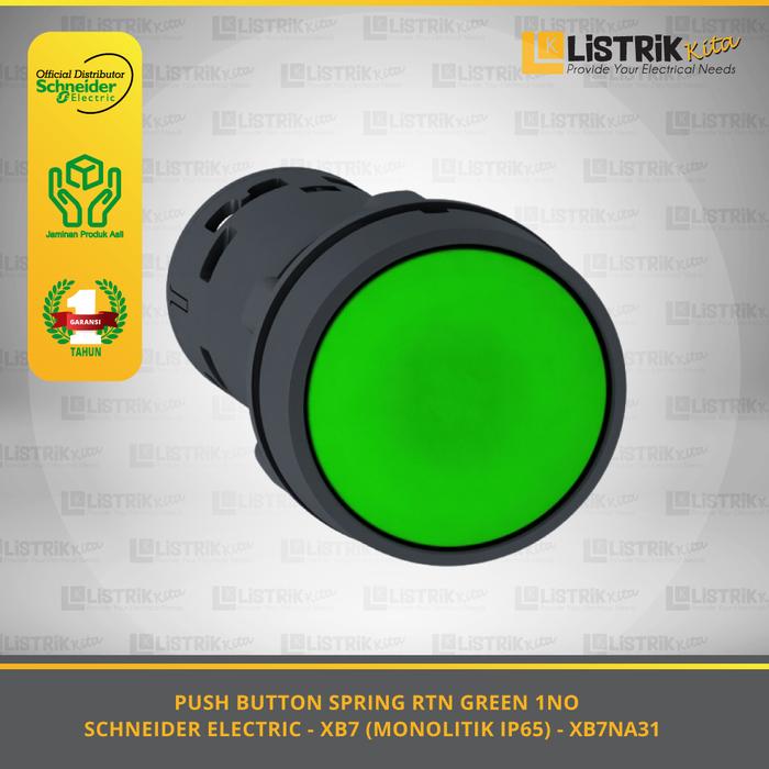 Jual SCHNEIDER PUSH BUTTON PRING RTN GREEN 1NO - XB7NA31 - Jakarta ...