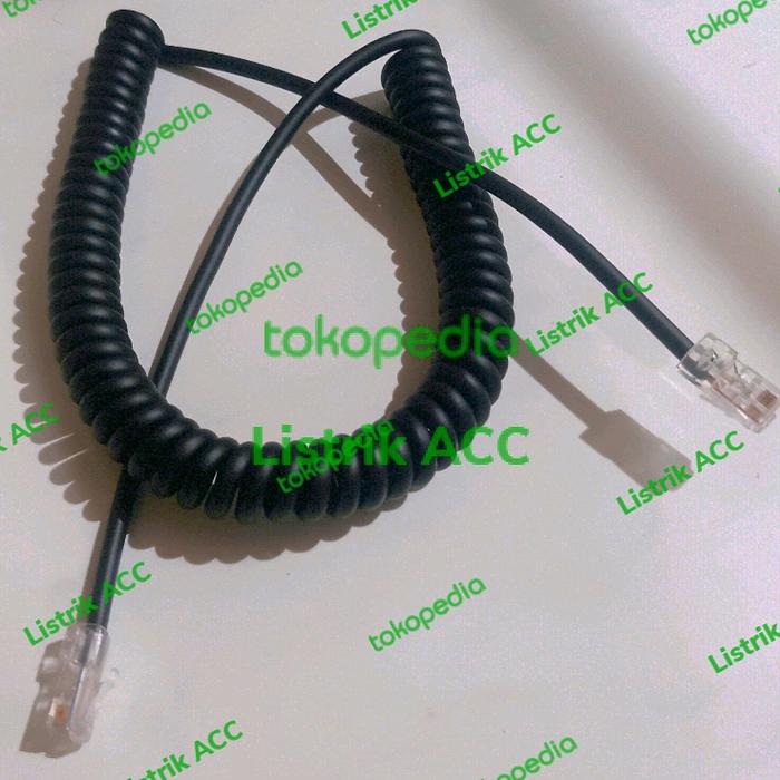 Jual Kabel Mic Spiral 6pin RJ 12 / Kabel Spiral RJ12 AMP/ Jumper 6pin - Jakarta Barat - Listrik ...