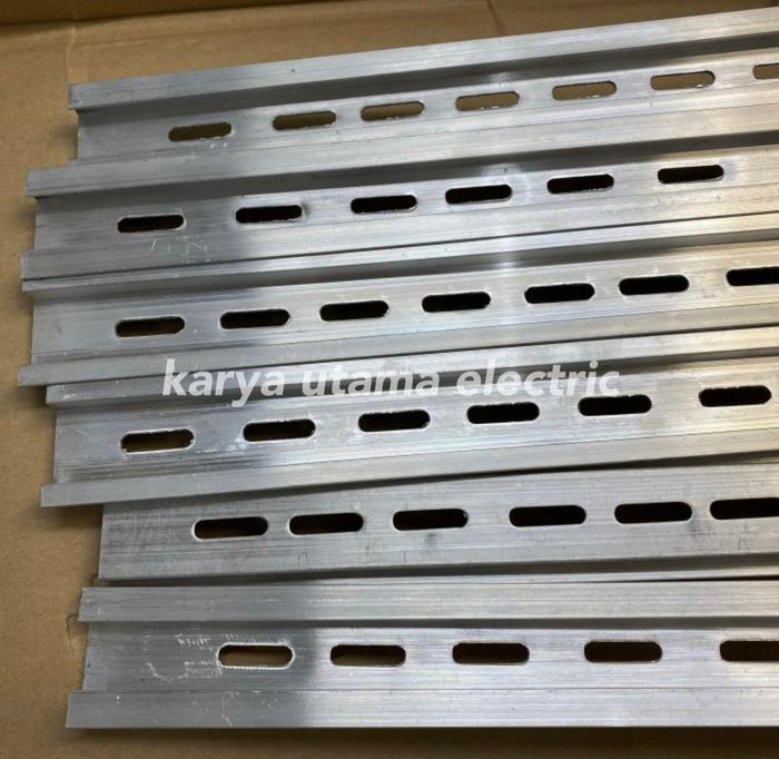 Jual rell mcb aluminium din rail mcb aluminium panjang 1 meter - 1 ...
