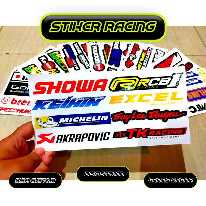Jual Stiker Pack Isi 8 Logo Emblem Helmet Motor Racing Bahan Vinyl ...