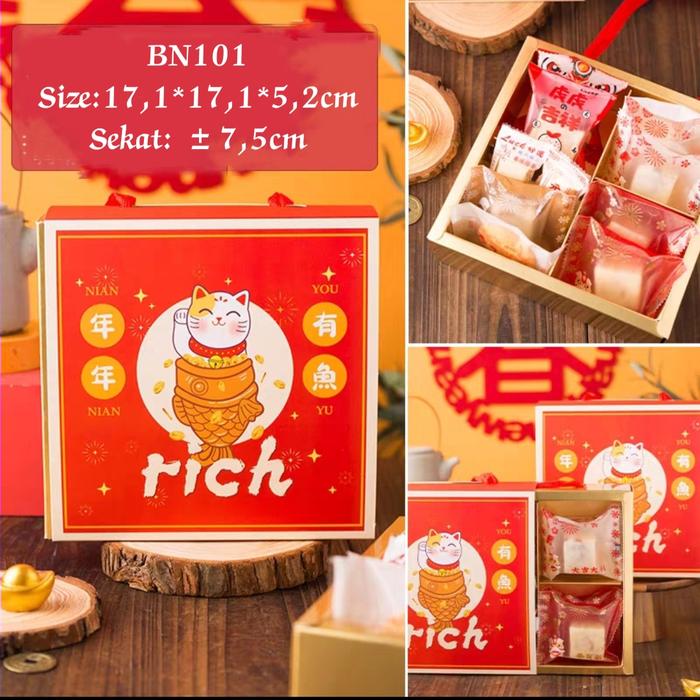 Jual Kotak Imlek BN101 Kotak Nastar Cookies Dus Kue Sincia Kotak Sekat ...
