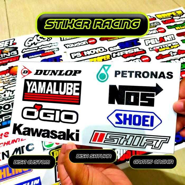 Jual Stiker Pack Isi 8 Logo Emblem Helmet Motor Racing Bahan Vinyl ...