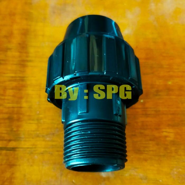 Jual Sock Drat Luar HDPE 90mm 3" Male Thread Adaptor Fitting Pipa HDPE ...