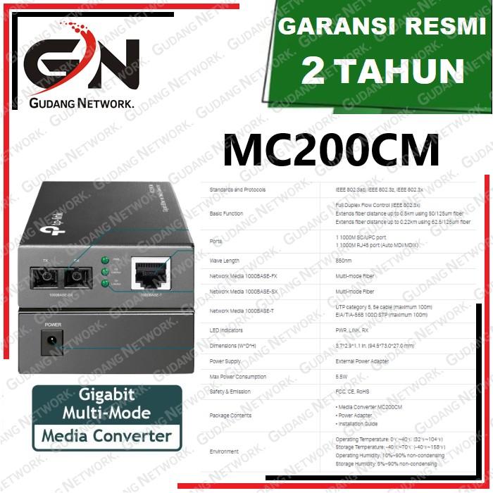 Jual TP-LINK MC200CM Gigabit Ethernet Media Converter Fiber Optic ...