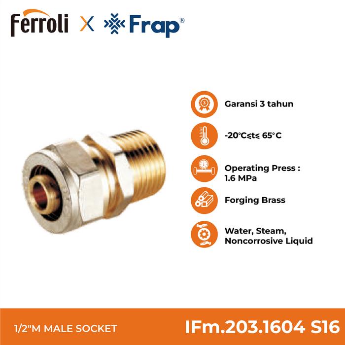 Jual Ferroli Frap IFm.203 1/2 inch Male Socket - Kota Tangerang Selatan - Ferroli Official Store ...
