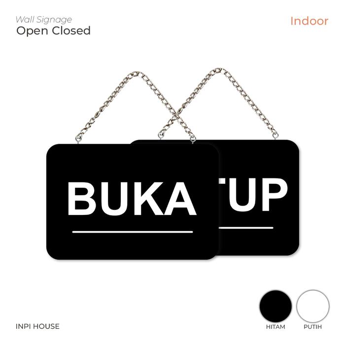 Jual Papan Tanda Buka Tutup Toko - Buka Tutup Wall Decor - Sign System ...