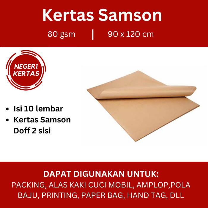 Jual Kertas Samson Coklat 80 gsm - 90x120 cm - Kertas Packing/Bungkus ...
