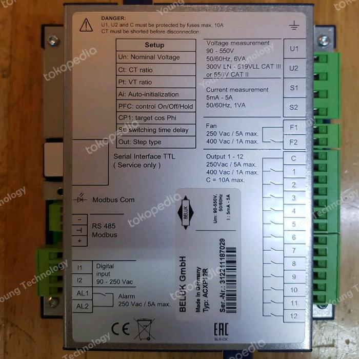 Jual GAE BELUK GERMANY BLR-CX POWER FACTOR REGULATOR 12 STEP BLR-CX12 ...