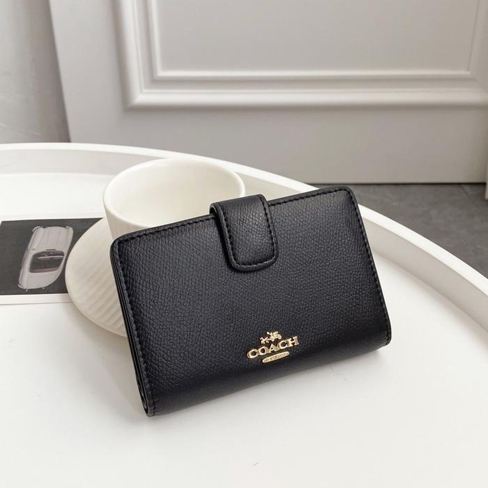 Jual Dompet COACH C0082 Medium In Signature Corner Zip Original Black ...