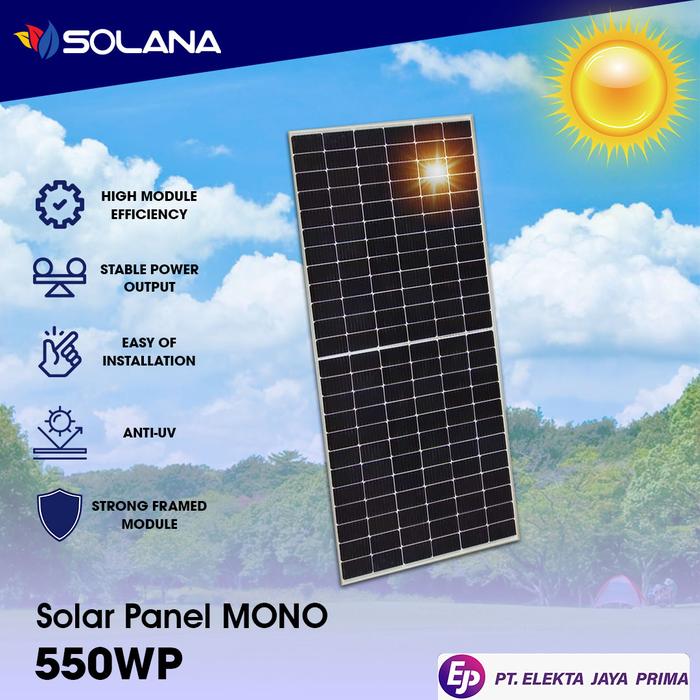 Jual EJP SOLANA SOLAR PANEL MONO 550WP PV MODUL SOLAR CELL 550 WP MONO ...