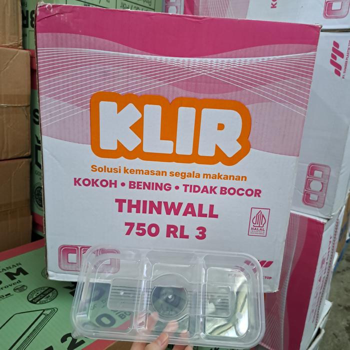 Jual Thinwall Klir RECTANGLE LONG - 750 RL 3 - KARDUS - 300 SET ...