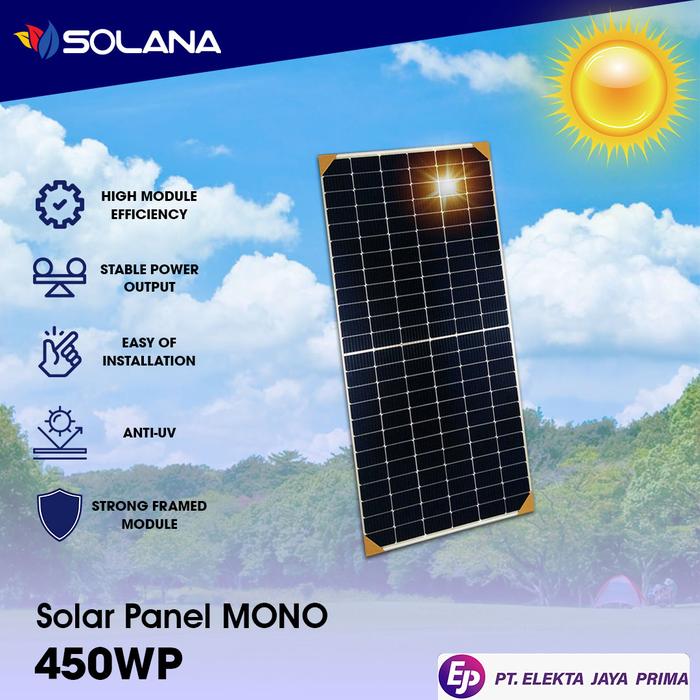 Jual EJP SOLANA SOLAR PANEL MONO 450WP PV MODUL SOLAR CELL 450 WP MONO ...