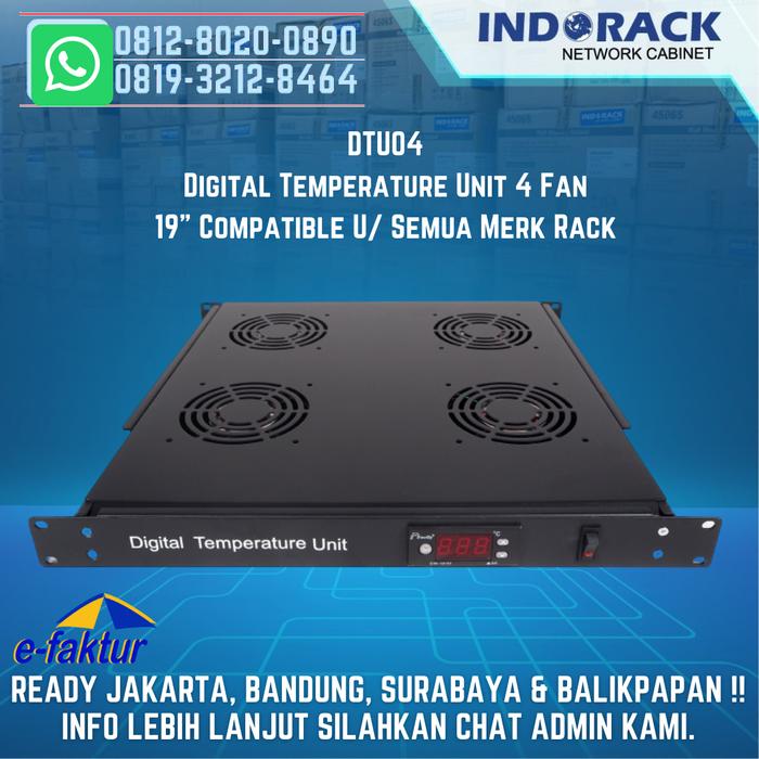 Jual INDORACK DTU04 - DIGITAL TEMPERATUR UNIT WITH 4 FAN KIPAS RACK ...