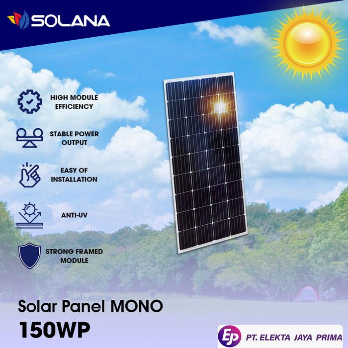 Jual EJP SOLANA SOLAR PANEL MONO 150WP PV MODUL SOLAR CELL 150 WP MONO ...
