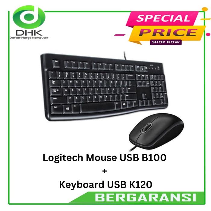Jual Logitech Mouse USB B100 + Keyboard USB K120 - Jakarta Pusat ...