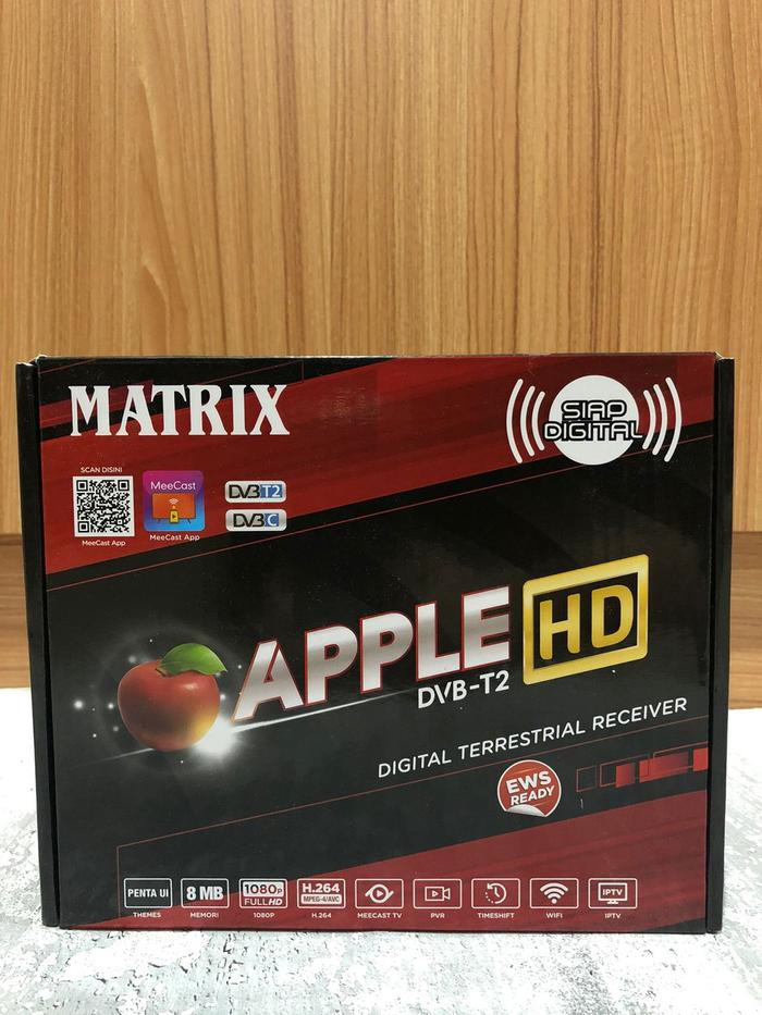 Jual SET TOP BOX TV DIGITAL MATRIX APPLE HD MERAH DVB T2 RECEIVER TV ...