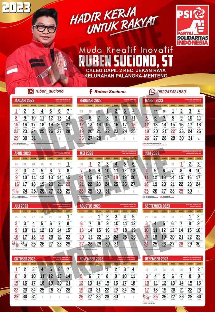 Jual 1000PCS CETAK KALENDER DINDING PARTAI/ PT 2024 DUPLEX +KLEP KALENG ...