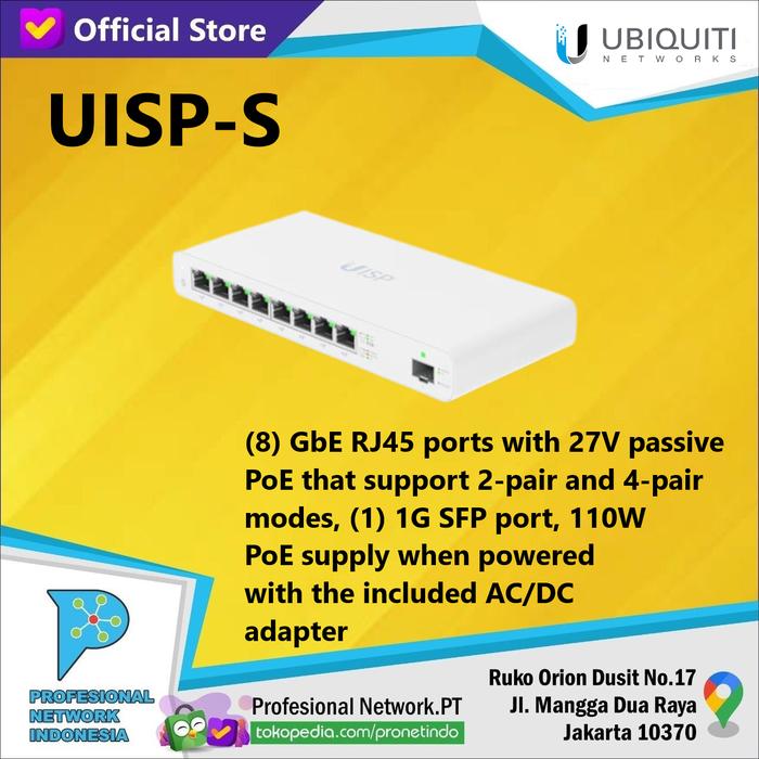 Promo UBIQUITI UISP Switch UISP-S Gigabit PoE switch for MicroPoP App ...