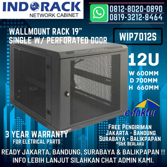 Jual INDORACK WALLMOUNT RACK 12U DEPTH 700MM PERFORATED DOOR INDORACK - Kota Bandung - JAVA MEGA ...