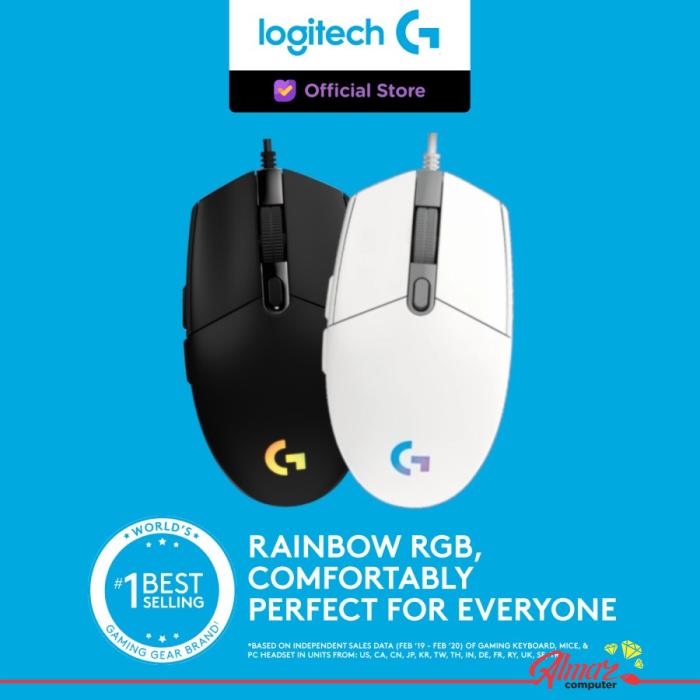 Jual Mouse Gaming Logitech G102 V2 Lightsync RGB - Hitam - Kab. Sleman - ALMAZCOMP | Tokopedia