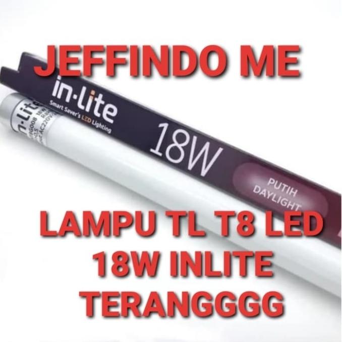 Jual LAMPU TL T8 18 W INLITE TUBE 18 WATT LED IN LITE 120CM - Putih ...
