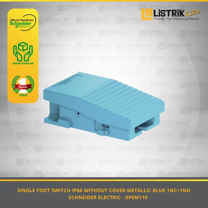 Promo SCHNEIDER SINGLE FOOT SWITCH IP66 WITHOUT COVER METALLIC BLUE 1NC ...