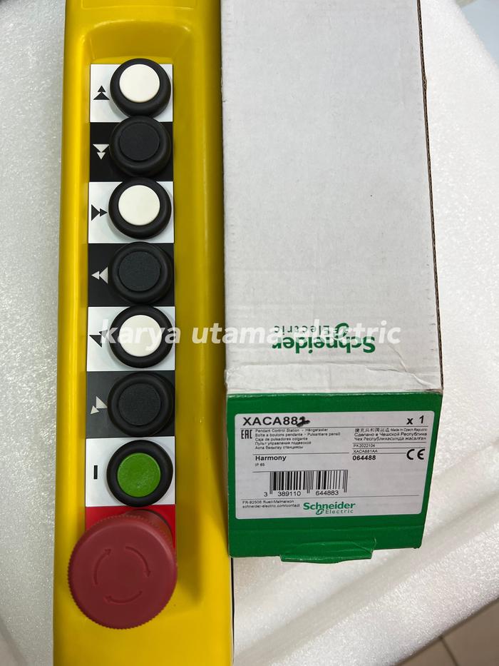 Jual pendant control double speed schneider 8 tombol + emergency stop ...