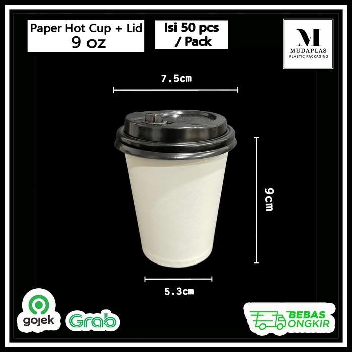 Jual Paper Hot Cup / Paper Cup 6.5 oz 9 oz 8 oz Putih Polos / Gelas Panas - 9 oz - Jakarta Pusat ...