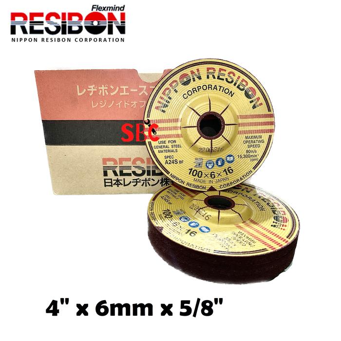 Jual NIPPON RESIBON Batu Mata Gerinda Poles Asah Tebal 4" Inch x 6 mm ...
