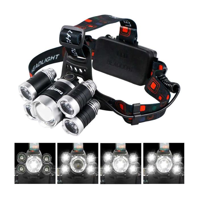 Jual Senter Kepala Headlamp Light Cree XML 40000 Lumen 18650 Plus ...